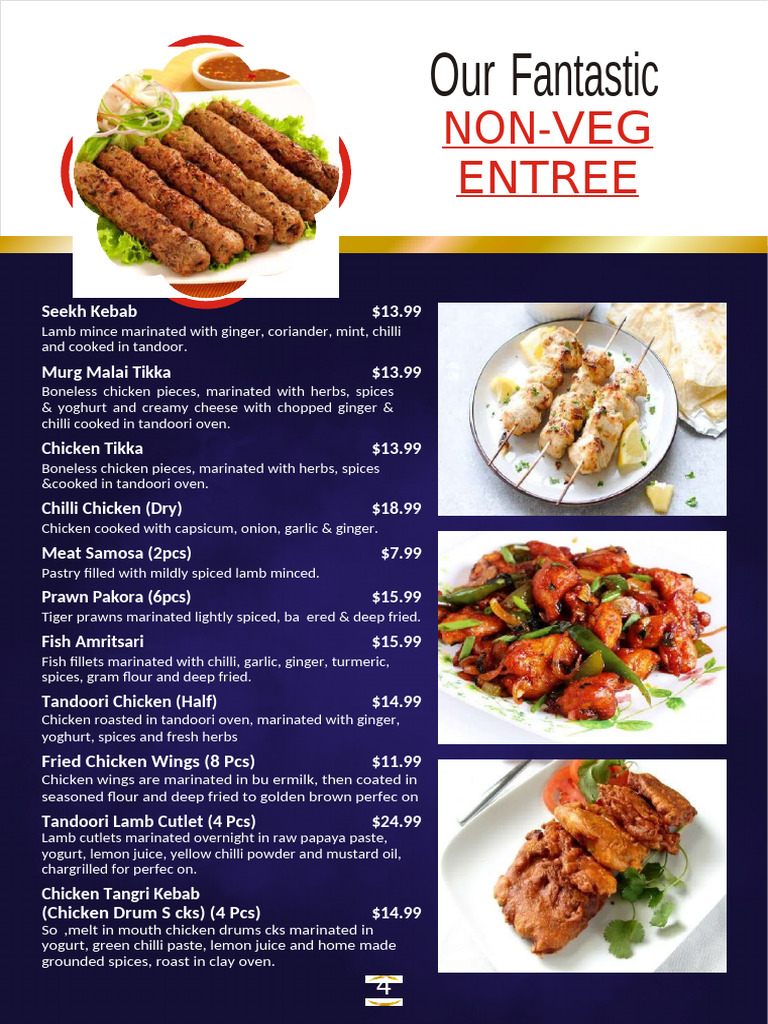 Indian Menu Template 2 | PDF