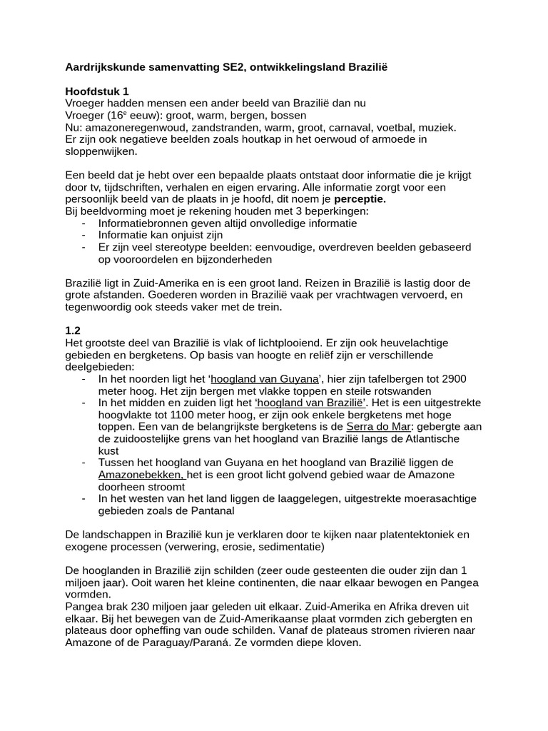 Aardrijkskunde Samenvatting | PDF
