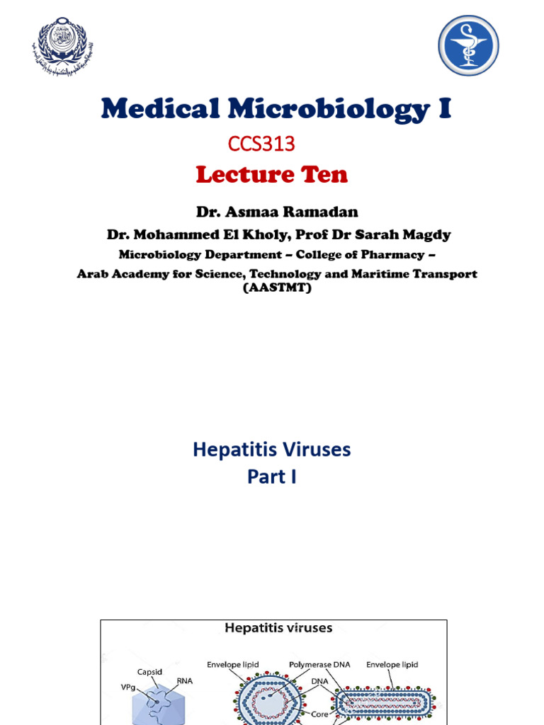 10 - Medical Microbiology. Lecture Ten | PDF | Hepatitis | Virus
