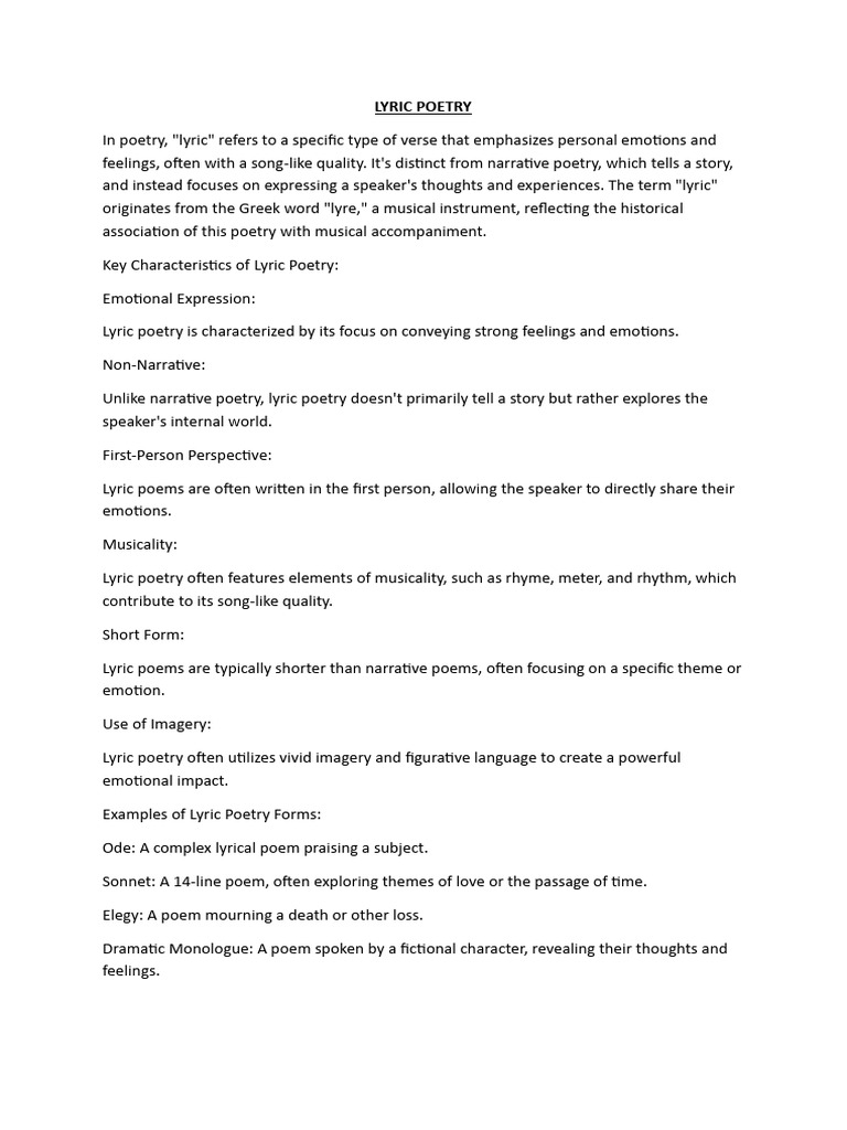 The Lyric | PDF