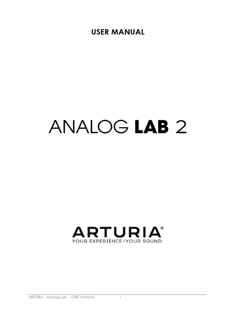 Analog Lab V User Manual | PDF | Synthesizer | Computer Keyboard