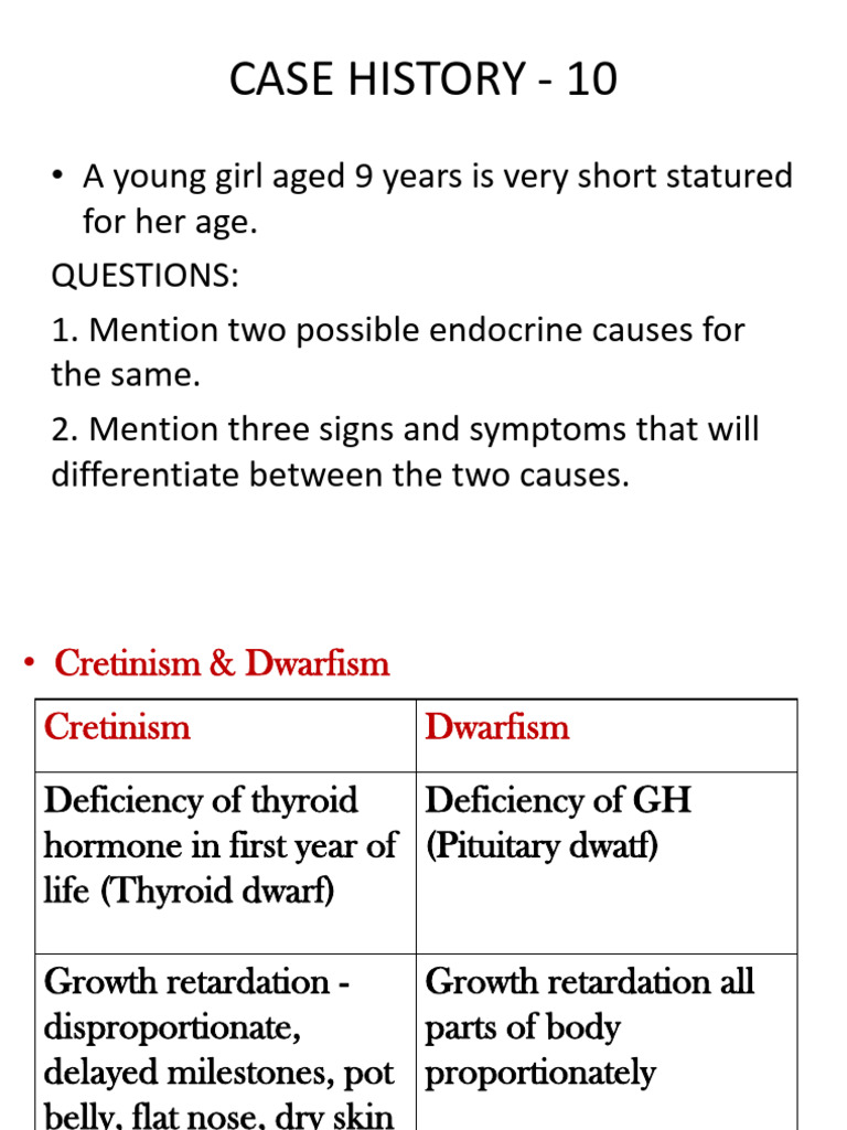Cretinism vs. Dwarfism Explained | PDF