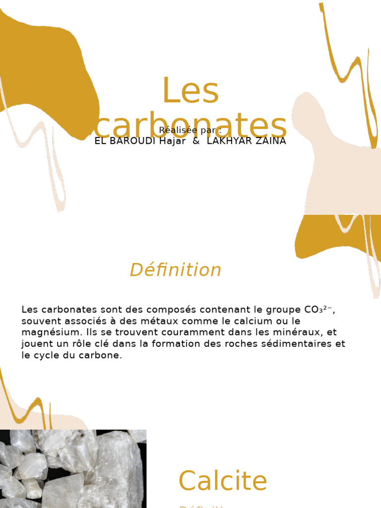 Les Carbonates et leurs Applications | PDF | Calcite | Cuivre