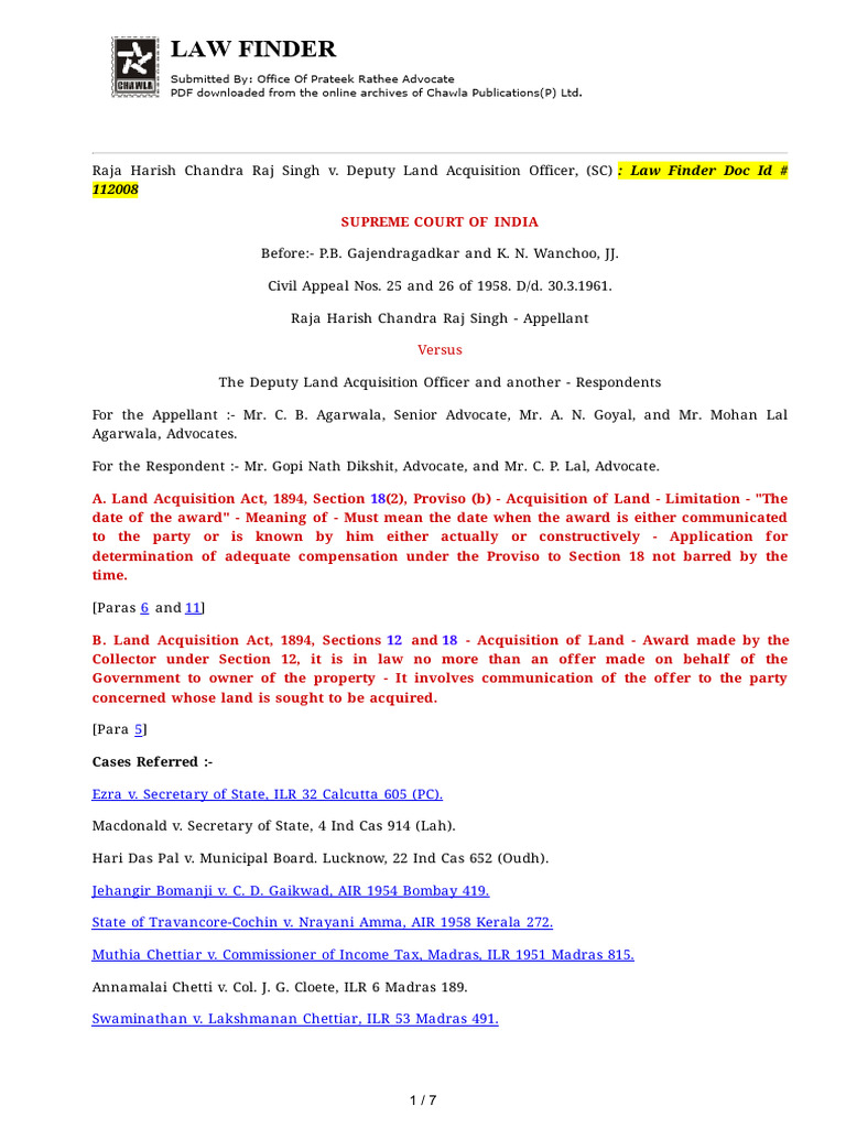 Raja Harish Chandra para 6 and 10 | PDF | Appeal | Justice