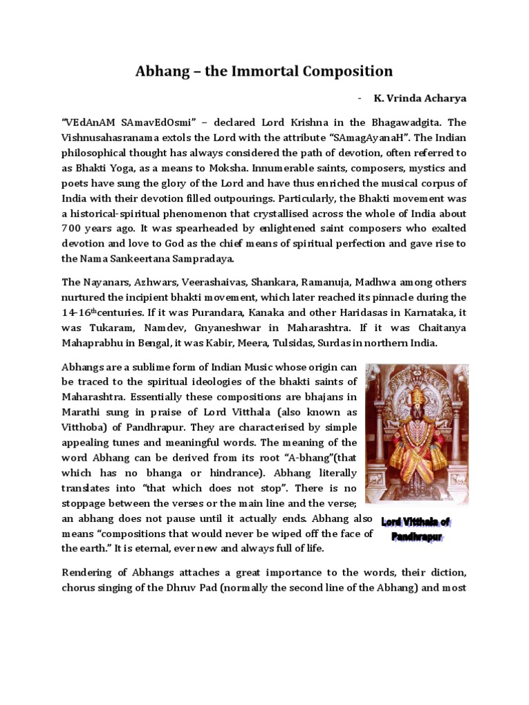 Abhangs | PDF | Bhakti Movement | Bhakti