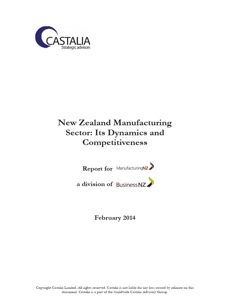 NZ Manufacturing Report 2014 | PDF | Gross Domestic Product | Employment