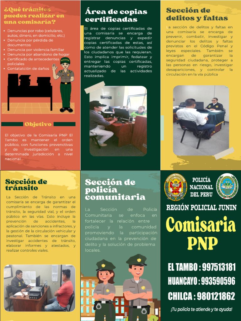 Triptico Comisaria | PDF
