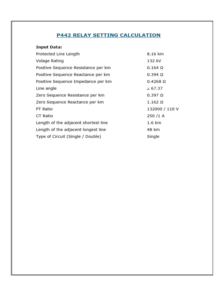 p442 Distance Relay Setting File | PDF | Electrical Impedance | Telecommunications Engineering