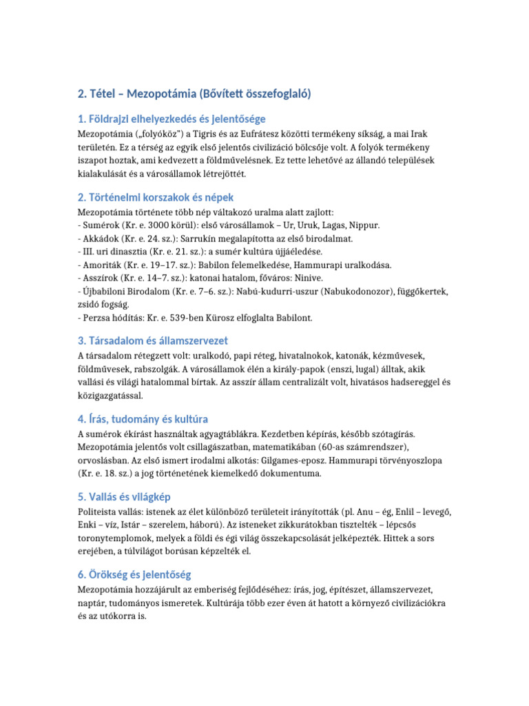 2 Tetel Mezopotamia | PDF