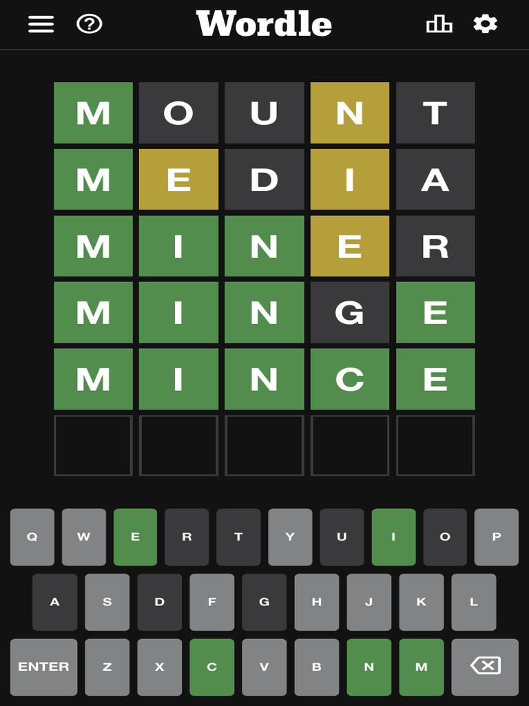 Wordle Game Grid Layout | PDF