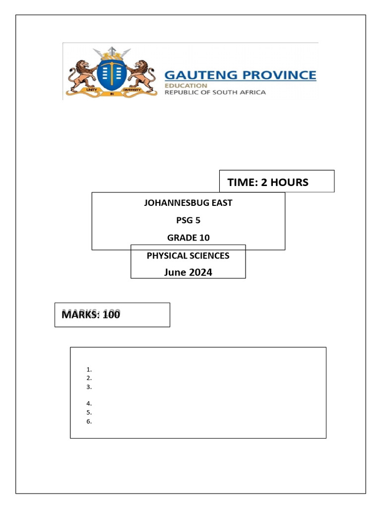 June 2024 Phy QP GRADE 10 | PDF | Electromagnetic Radiation | Waves