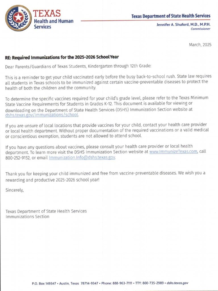 DSHS Letter | PDF
