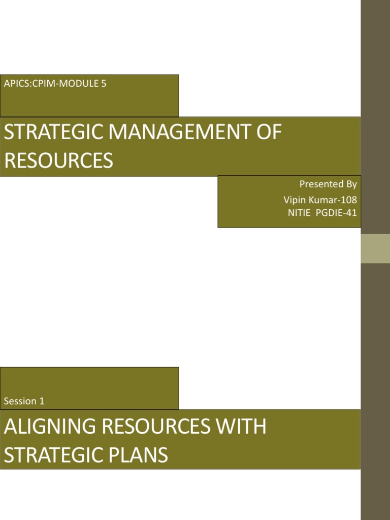 APICS CPIM 5th Module-SMR Session 1,2,3,4 | PDF | Supply Chain ...