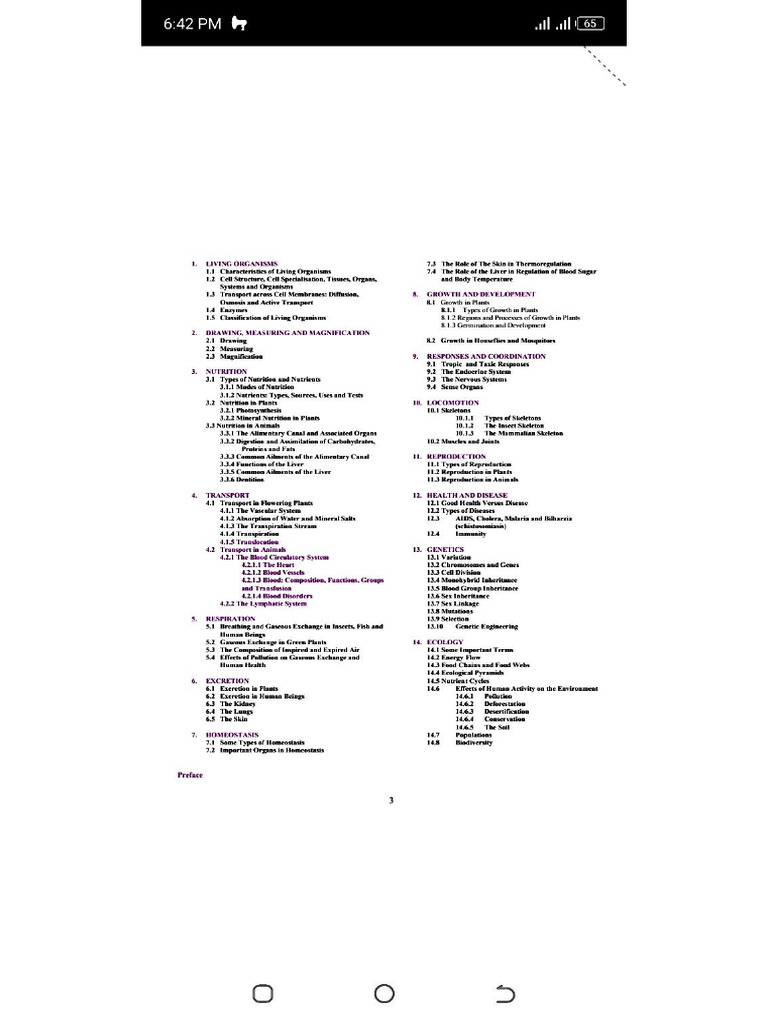 Biology Grade 10 To 12 Notes ZASE | PDF
