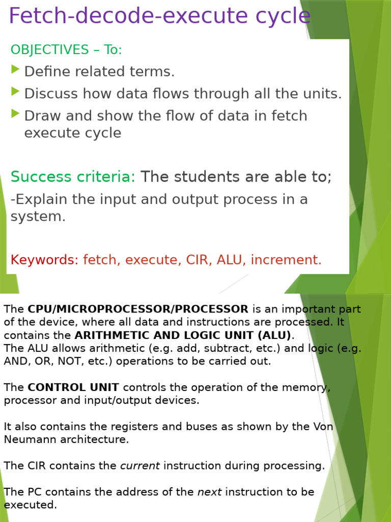 T1 Yr 10 WK 8 FDE Cycle | PDF | Central Processing Unit | Embedded System