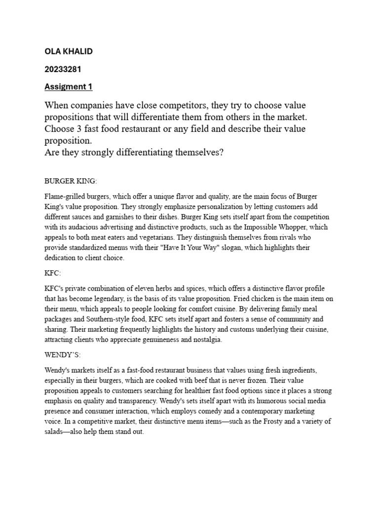 Marketing Assignment | PDF