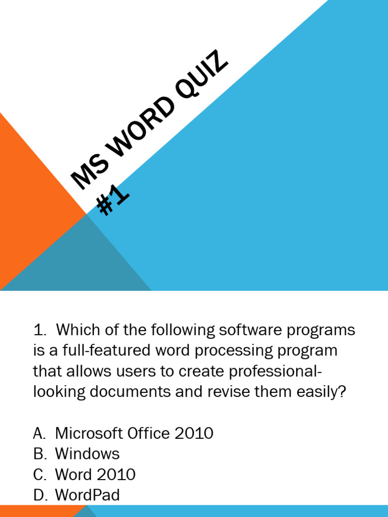 MS Word Quiz 1-50 (PDFDrive) | PDF | Window (Computing) | Microsoft Word