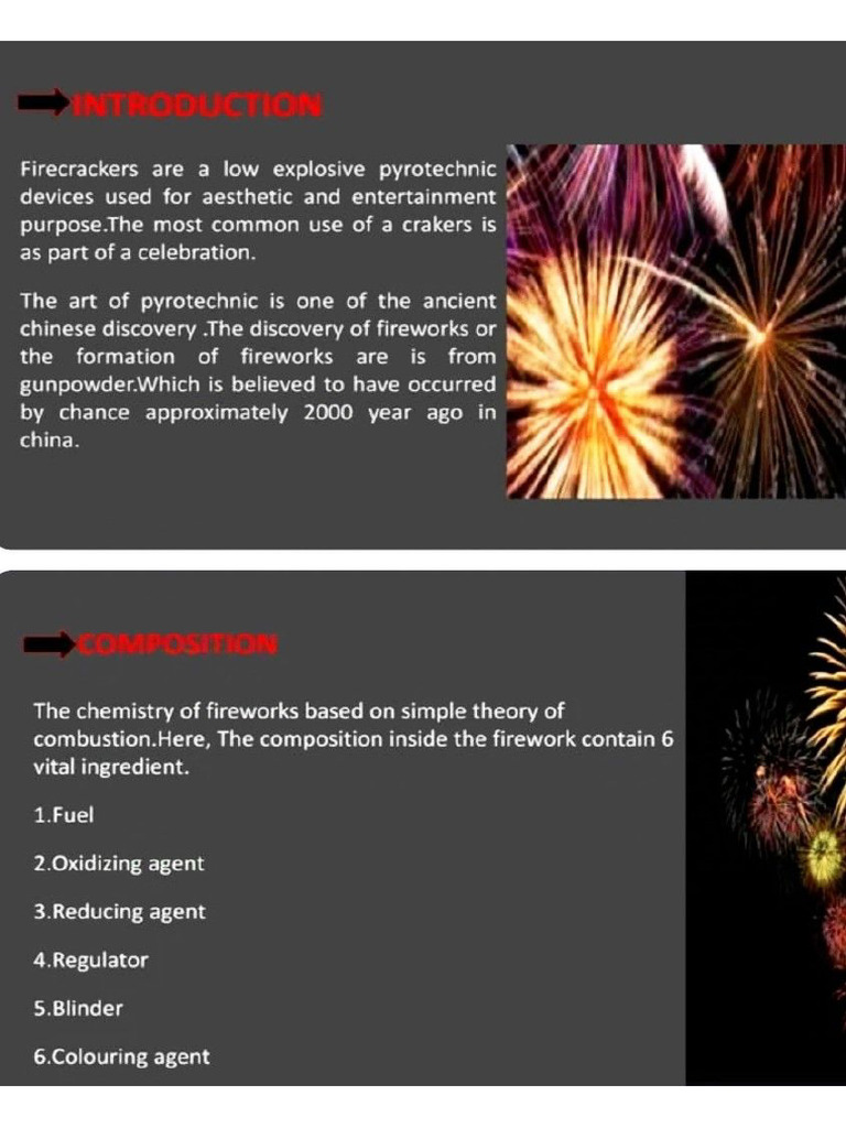 Investrigatory Project On Science of Fireworks? | PDF