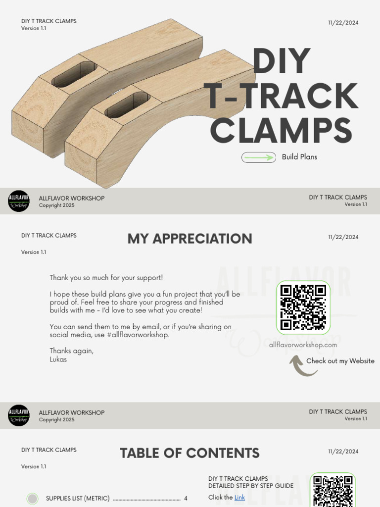 DIY T Track Clamps Plans | PDF | Plywood | Woodworking