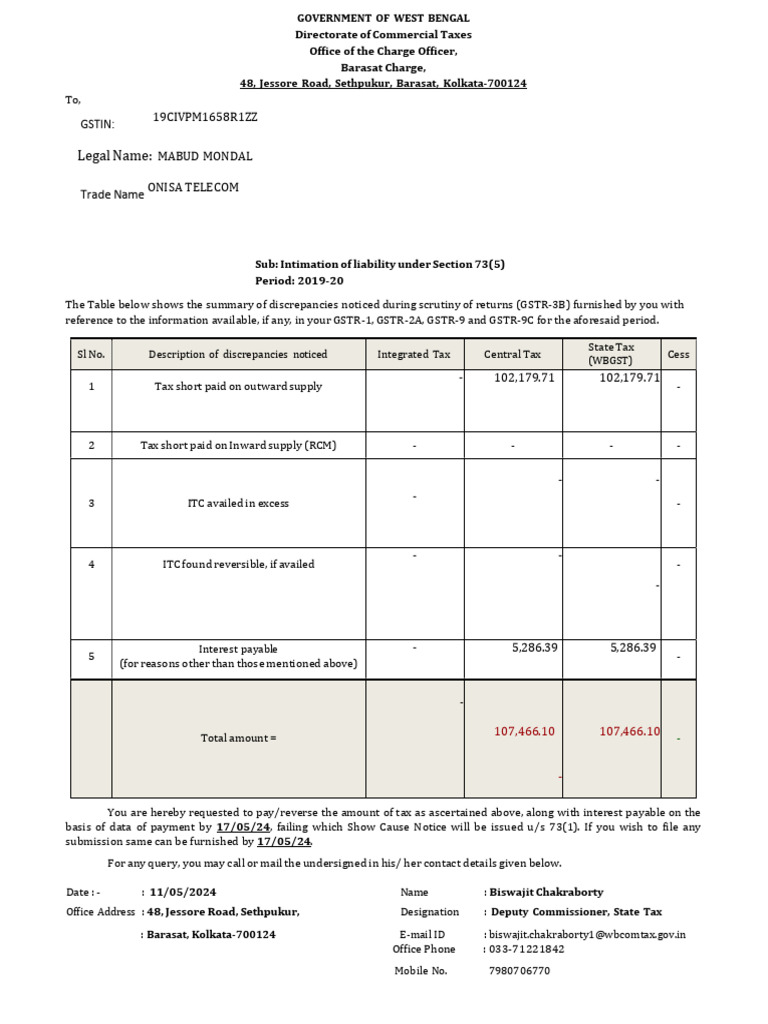 Reference DRC-01A Onisa Telecom 19-20 Mismatch | PDF | Government ...