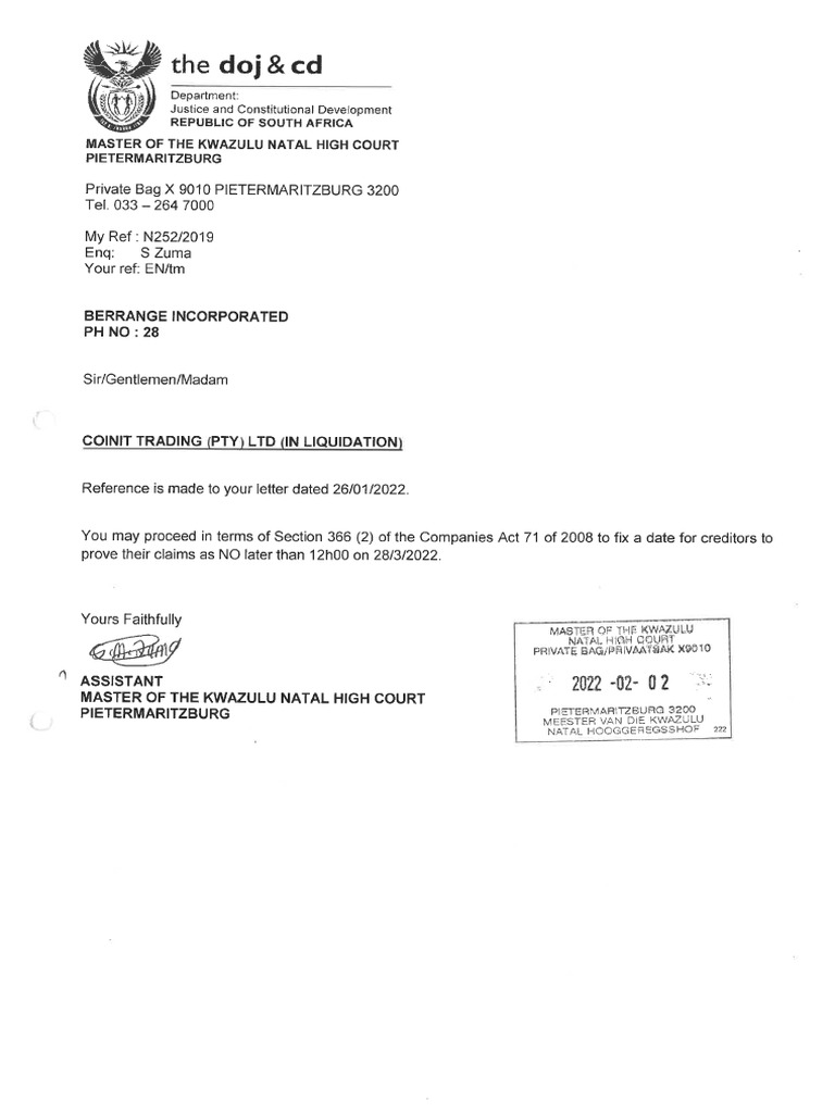 Coinit Trading Application - Master's Response | PDF