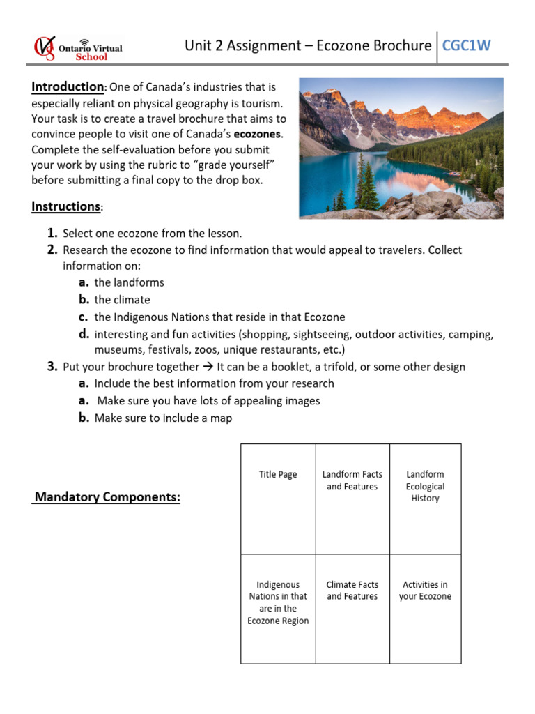 Unit 2 Assignment CGC1W | PDF | Information | Geography
