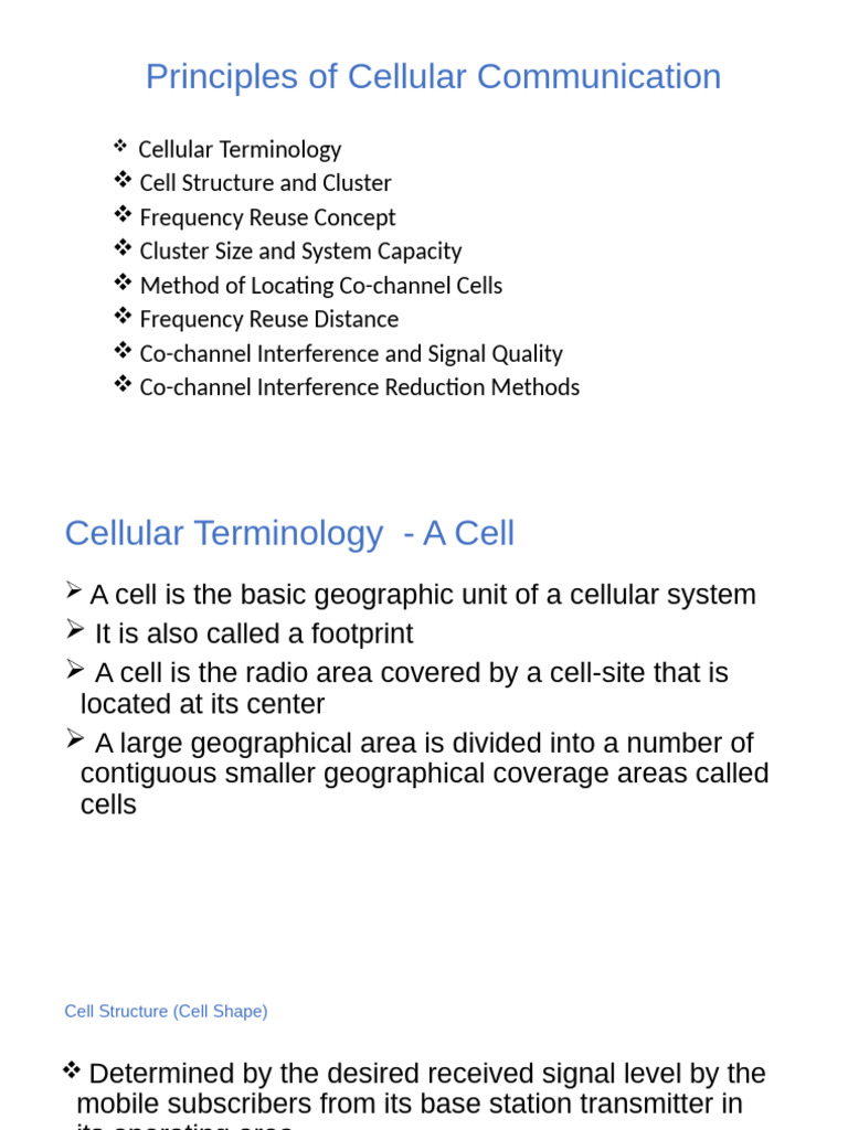Module 1 Cellular Systems-1 | PDF | Cellular Network | Radio Spectrum