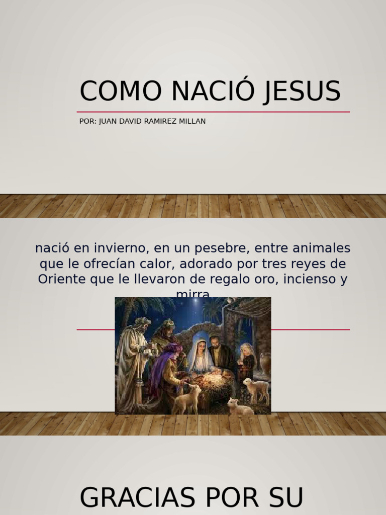 Nacimiento de Jesús en el Pesebre | PDF