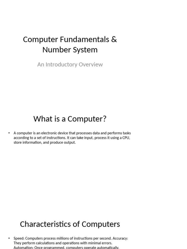 Computer Fundamentals Detailed | PDF | Computer Data Storage | Input/Output