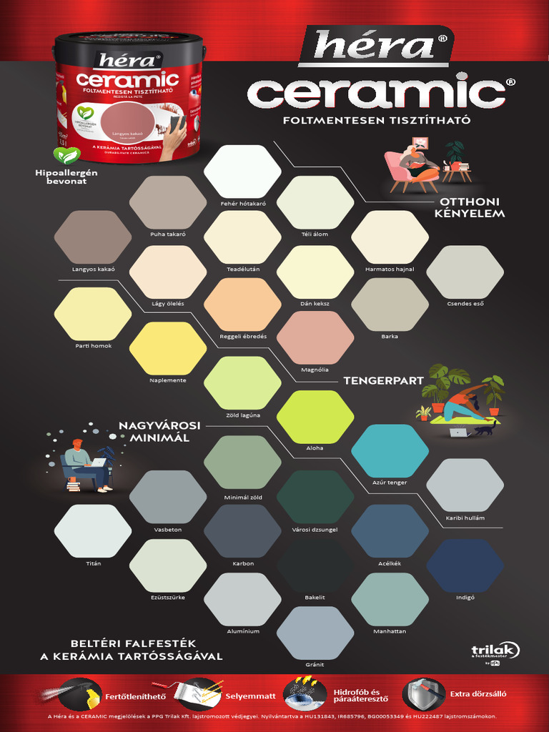 Hera Ceramic Belteri Falfestek Szinvalasztek | PDF