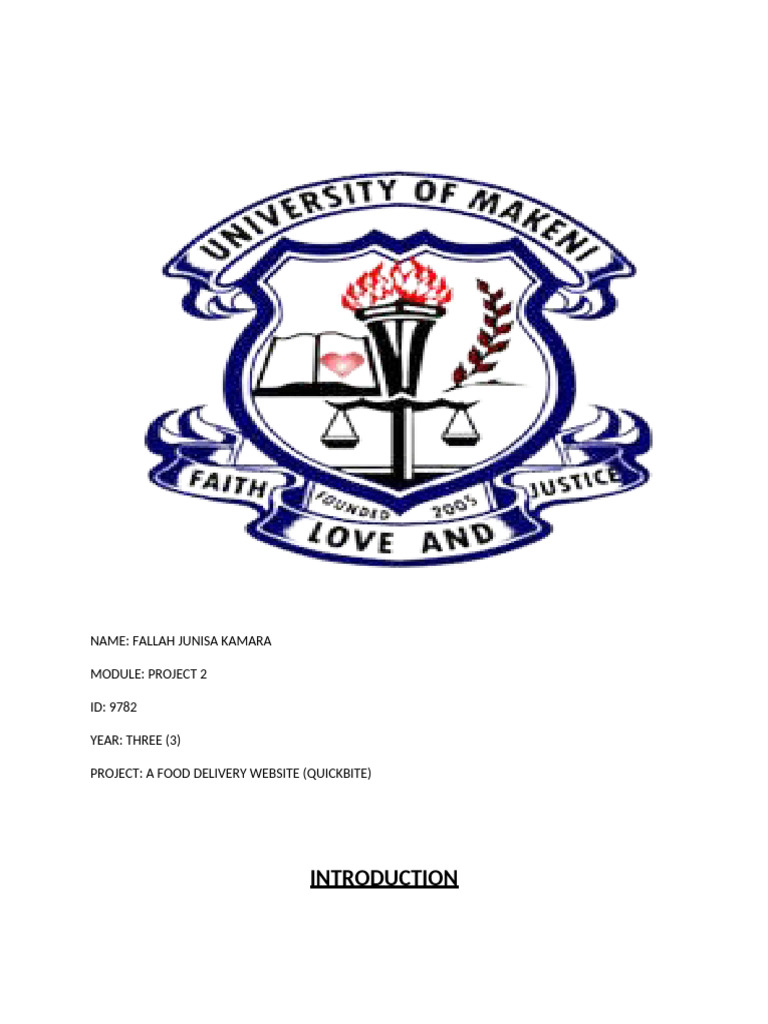 Junisa Food Delivery Website Abstract | PDF