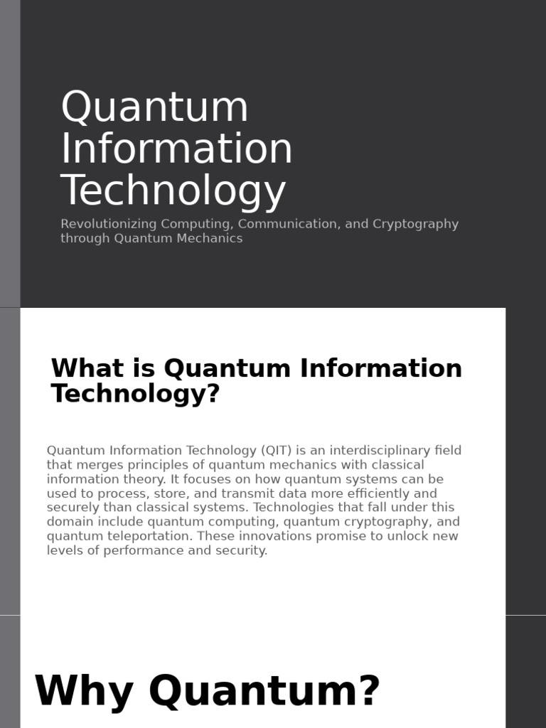 Quantum Information Technology - Sushanta | PDF | Quantum Computing | Computing