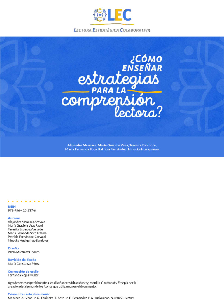 Como Ensenar Estrategias para La Comprension Lectora | PDF ...
