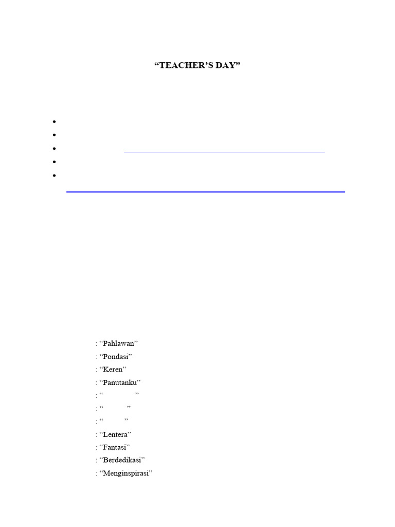 Teacher's Day Script-1 | PDF