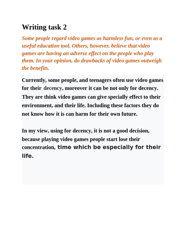 Writing Task 2 | PDF