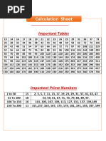Calculation Sheet | PDF