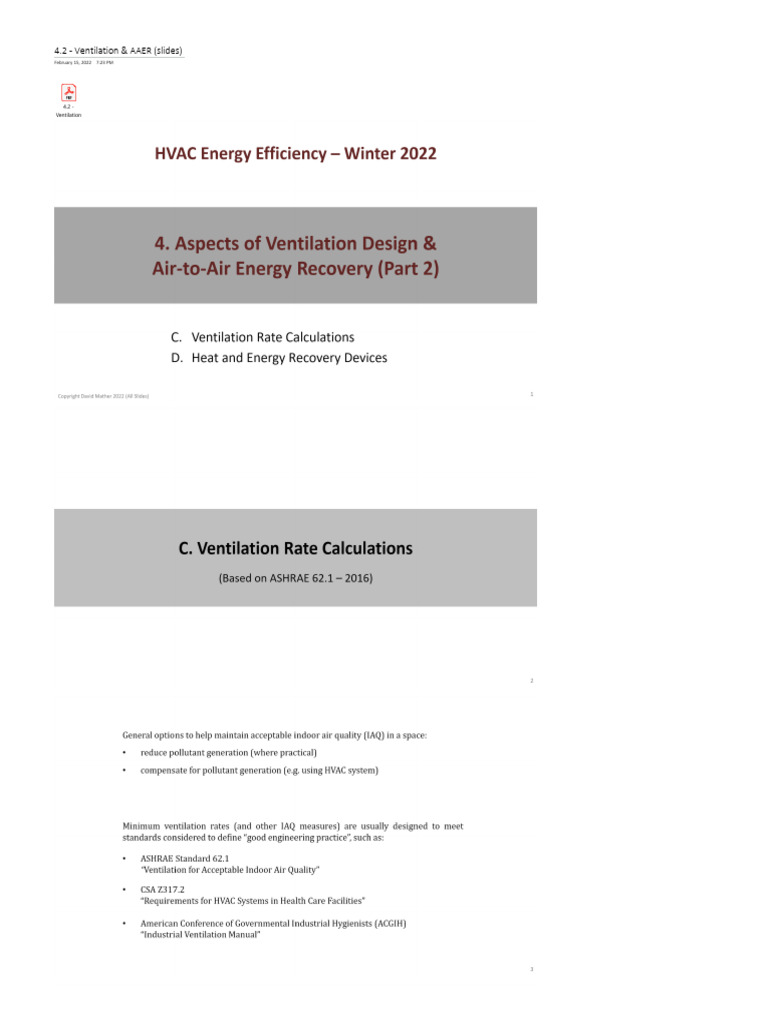 4.2 Ventillation and AAER | PDF
