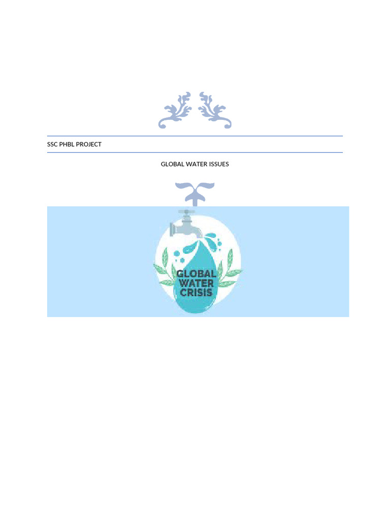 SSC PHBL Project Global Water Issues | PDF