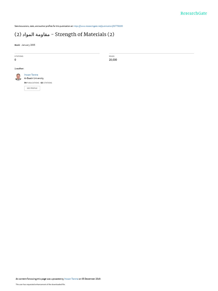 Strength of Materials 2 | PDF