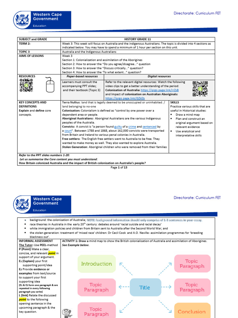 History Grade 11 Term 2 Week 3 - 2020 | PDF | Essays | Argument