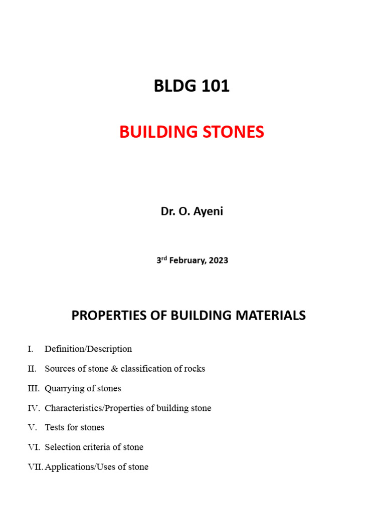 BLDG 101 (Building Stones) 2 | PDF | Rock (Geology) | Deformation ...