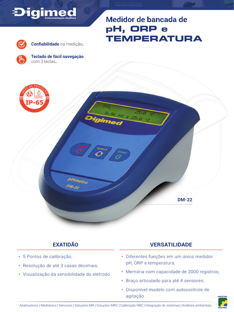 Digimed Catalogo Medidor Portatil Multiparametro DM 22 | PDF ...