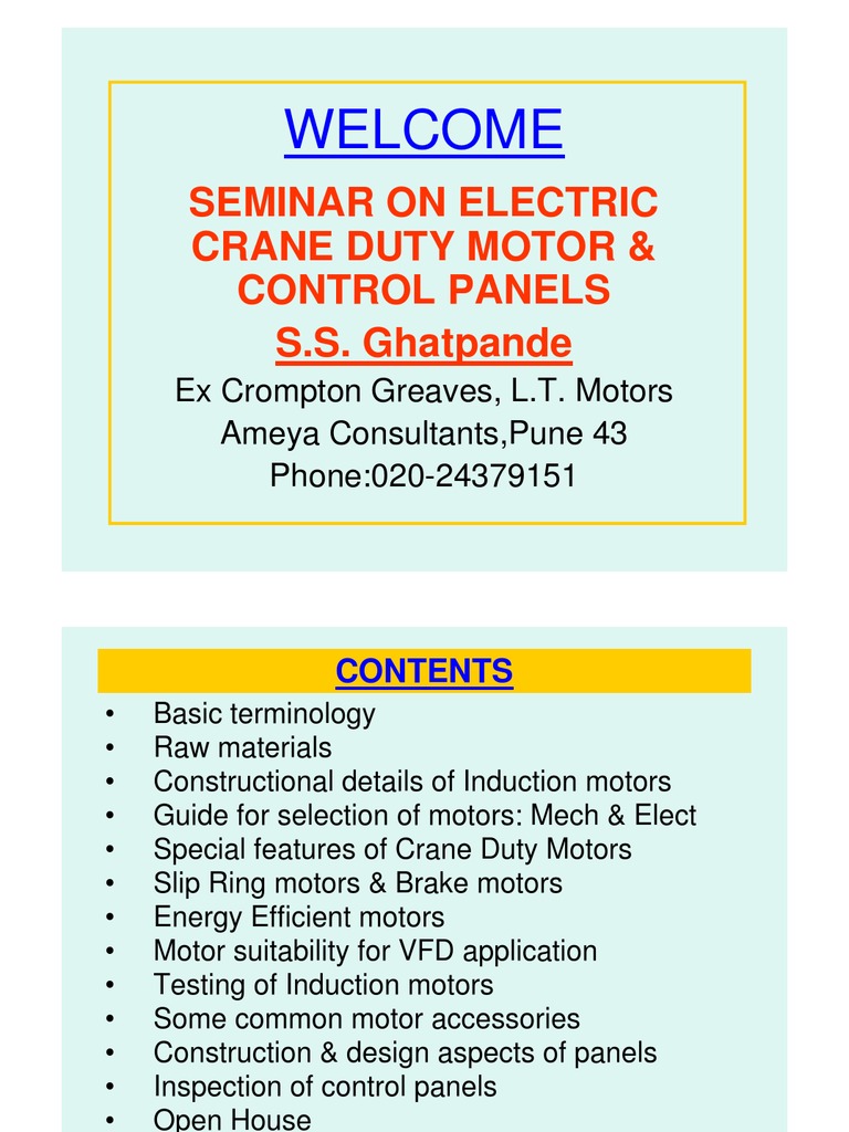 Basics of Motors & Control Panel | PDF | Engines | Insulator (Electricity)