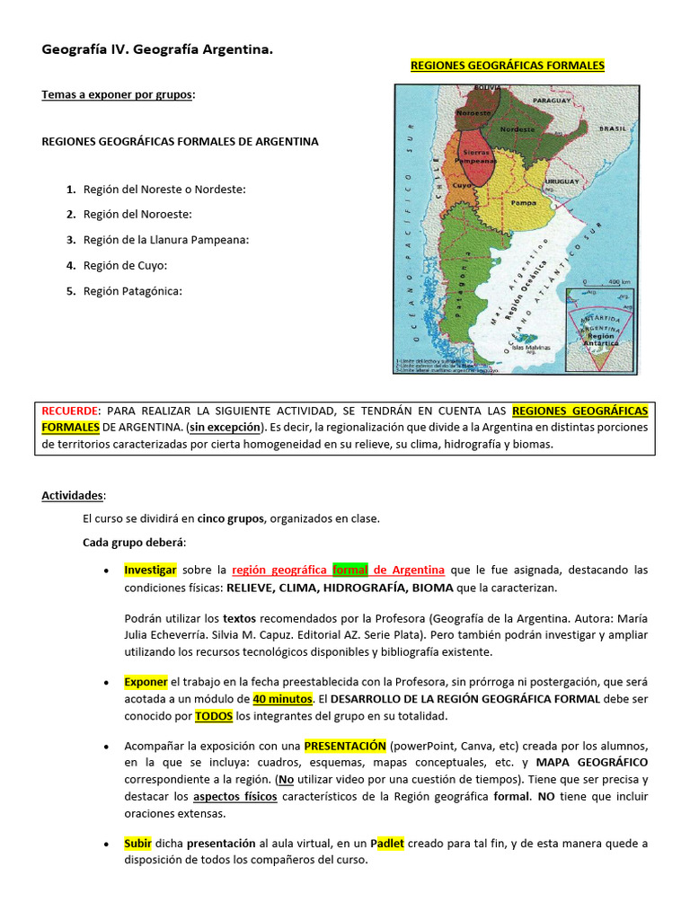 Regiones Geográficas de Argentina | PDF