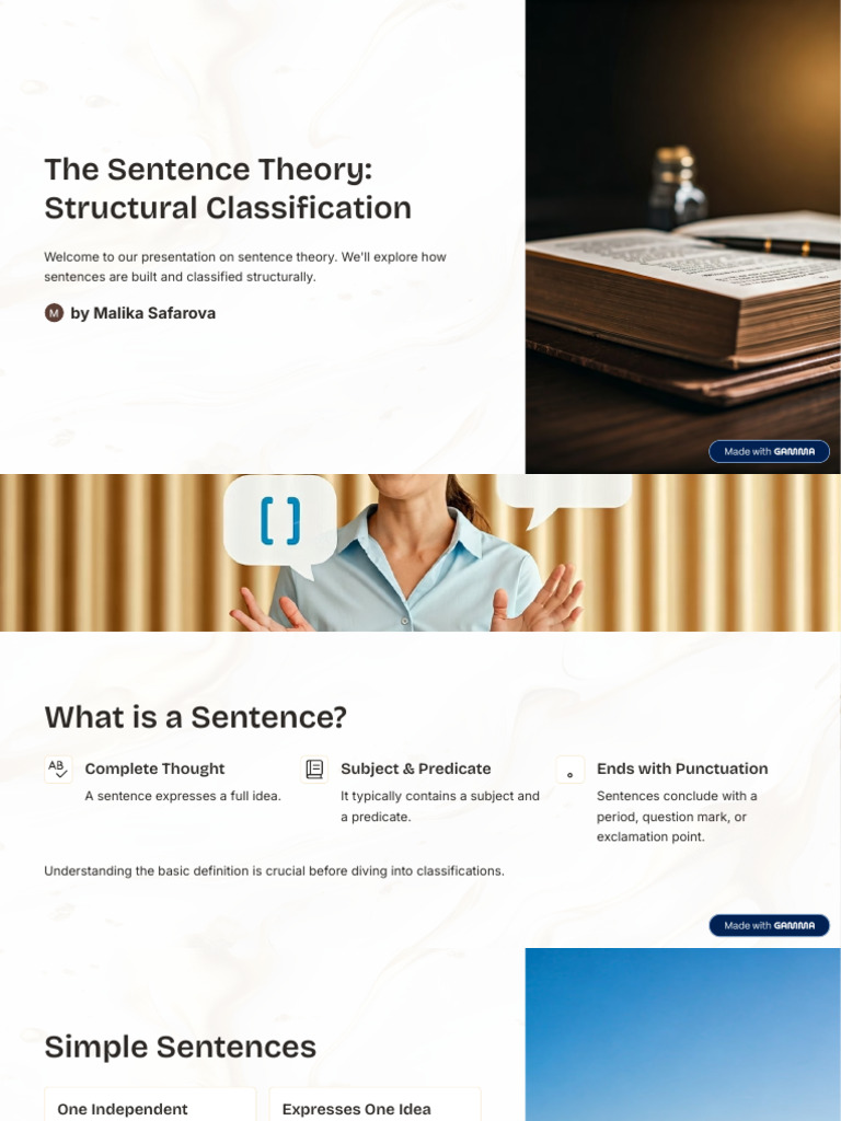 The Sentence Theory Structural Classification | PDF | Sentence ...