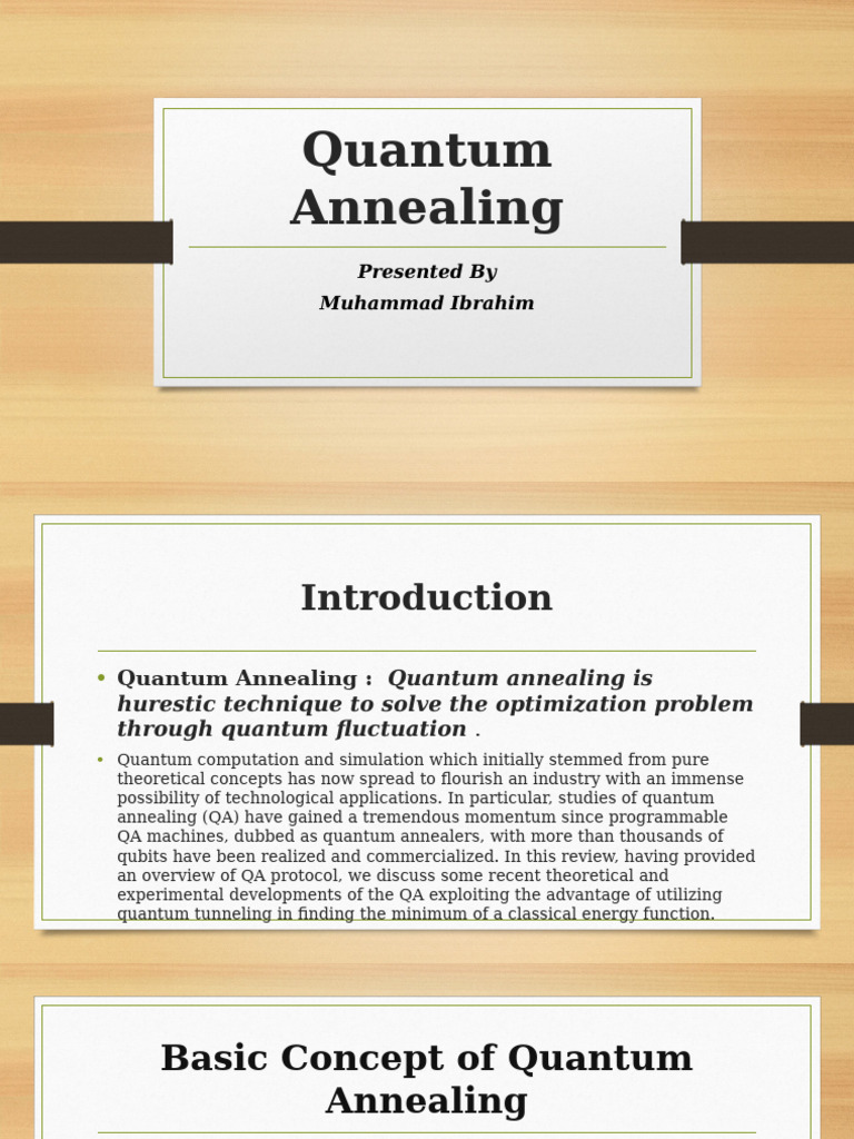 Final Thesis Presentation On Quantum Annealing | PDF | Mathematical Optimization | Quantum Computing