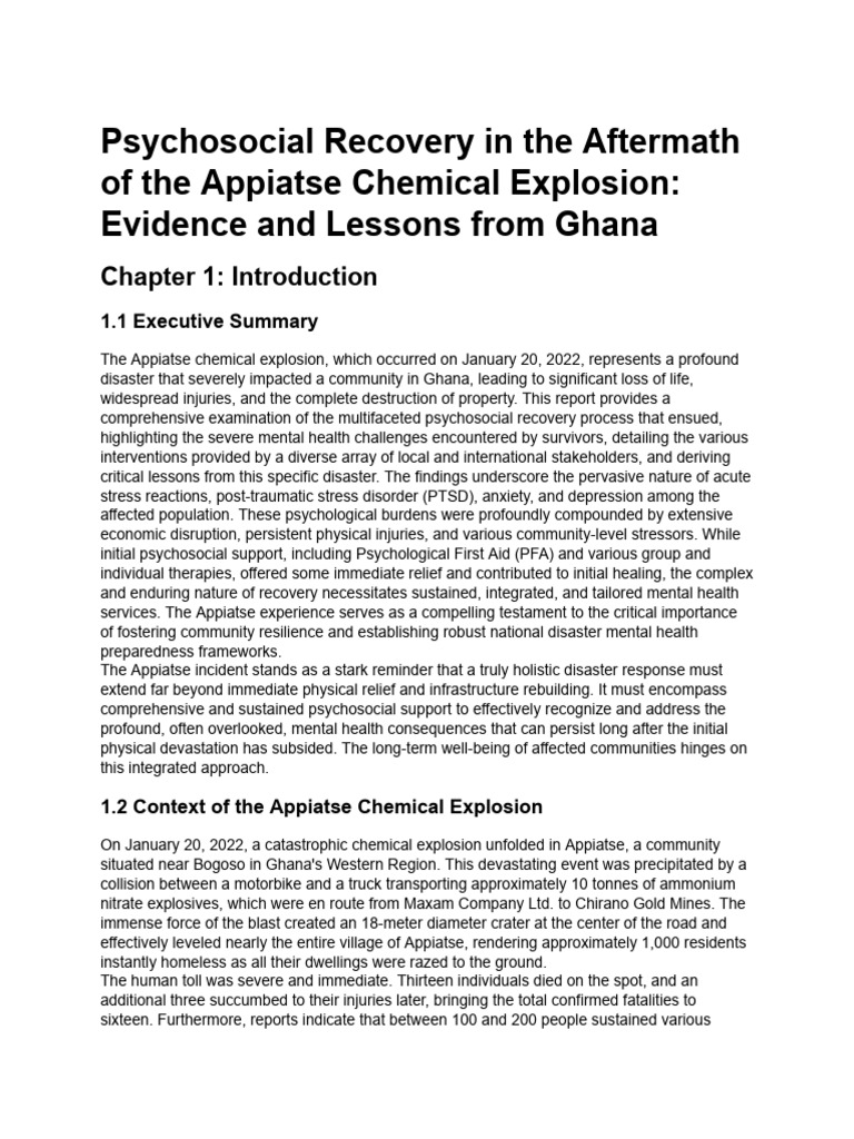 Psychosocial Recovery in The Aftermath of The Appi - . | PDF | Mental ...