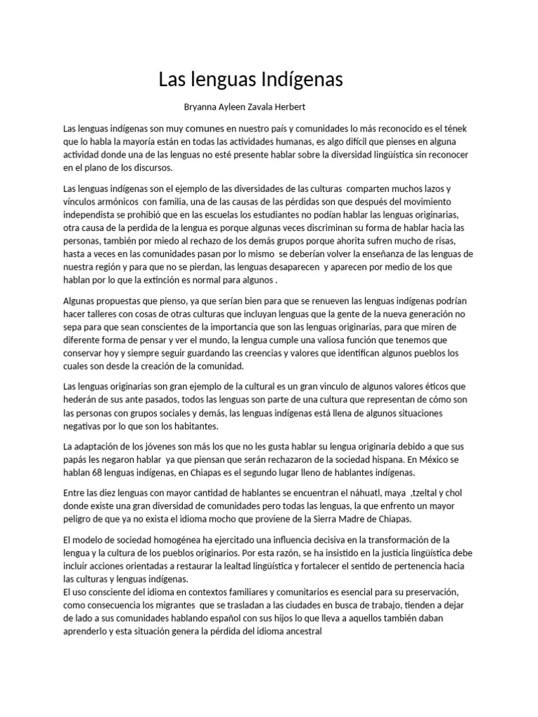 Preservación de lenguas indígenas en México | PDF