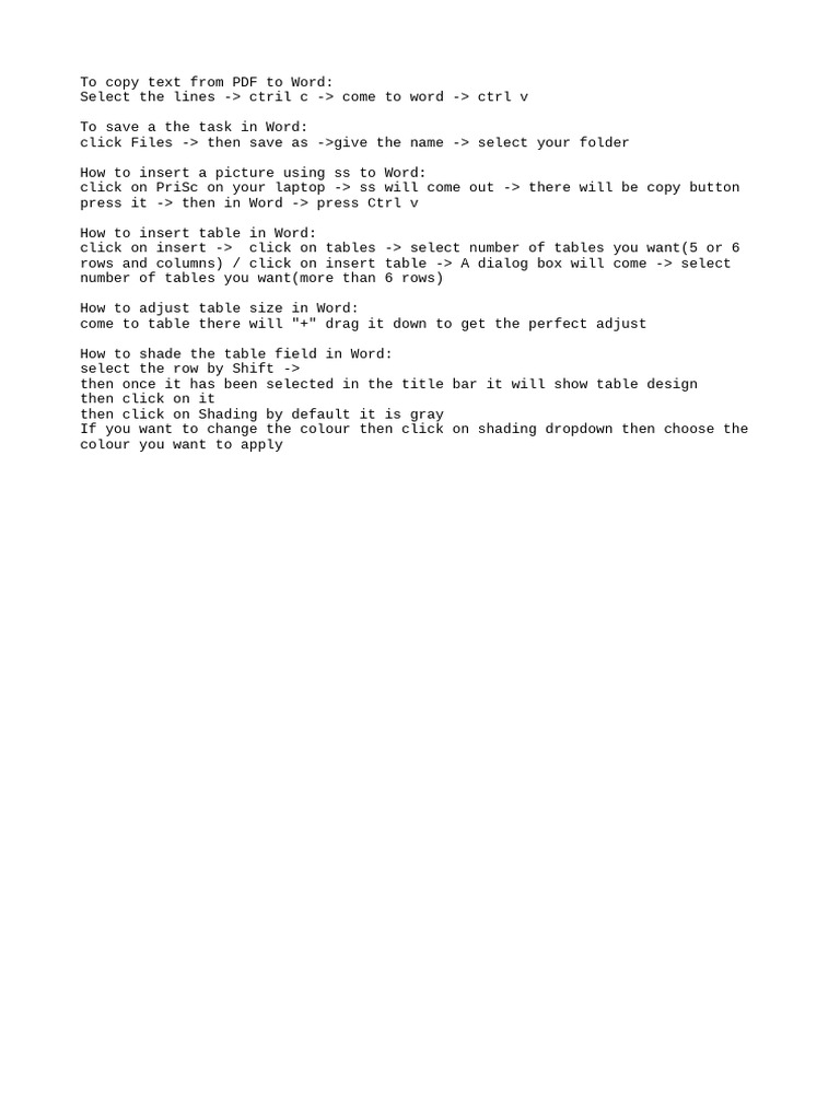 Steps For Word | PDF