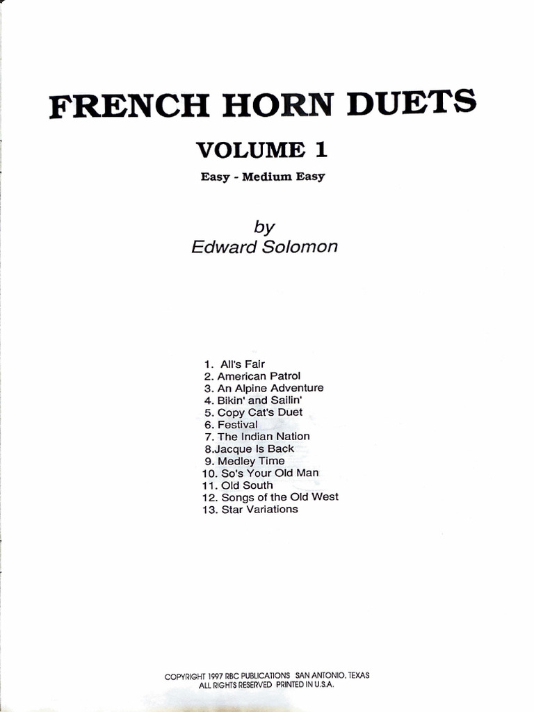 Horn Duets | PDF
